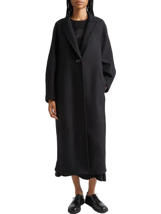 Partow Molly Long Wool-blend Coat - Black