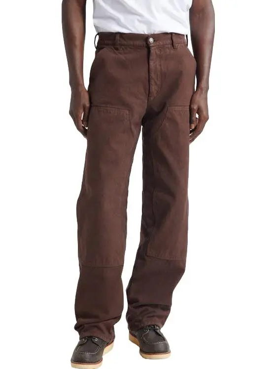 SKY HIGH FARM WORKWEAR Canvas Carpenter Pants - Brown