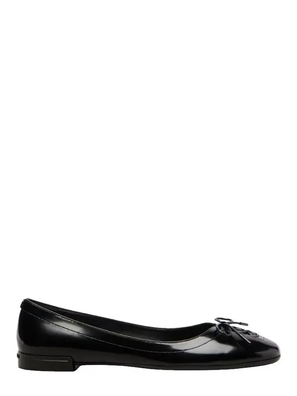 JIMMY CHOO Scarlett Leather Ballet Flats - Black