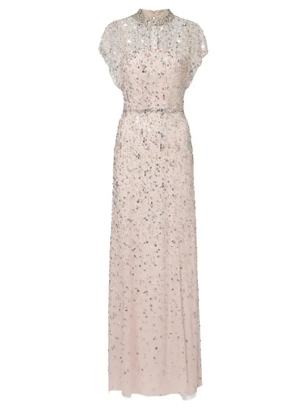 Jenny Packham Crystal-embellished Gown - Pink