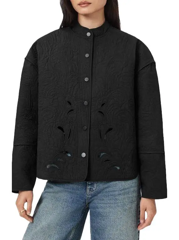 ALLSAINTS Clary Quilted Shacket - Black