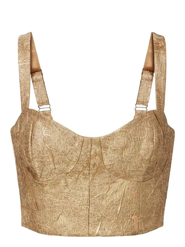 Rebecca Vallance Solana Bustier Top - Gold