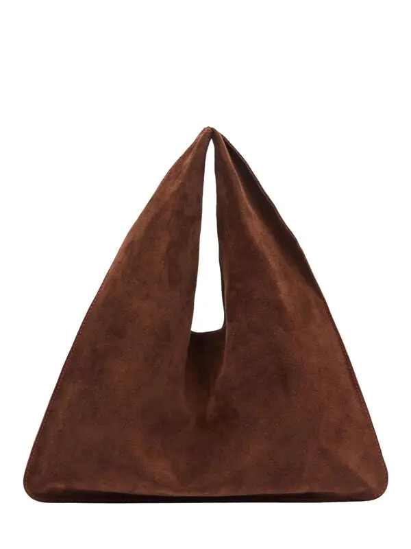 THE ROW Bindle Small Suede Tote Bag - Brown