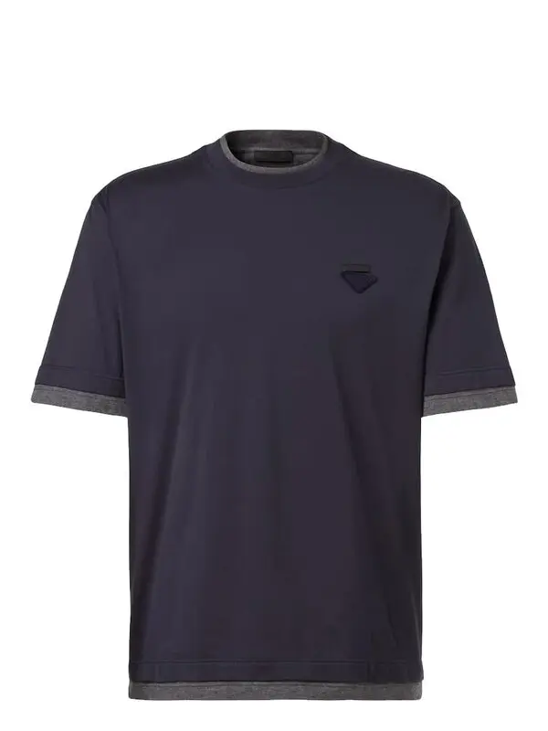 Prada Cotton Jersey T-shirt - Blue