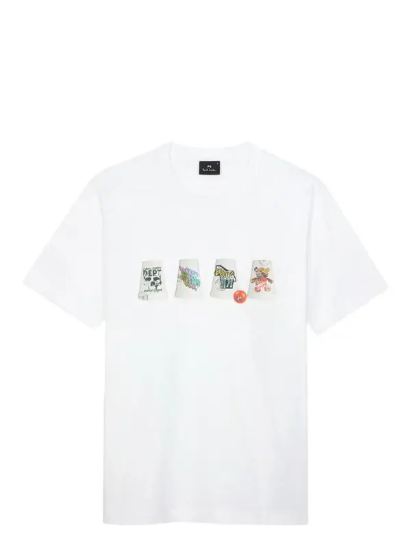 Paul Smith Cup-and-ball-print T-shirt - White