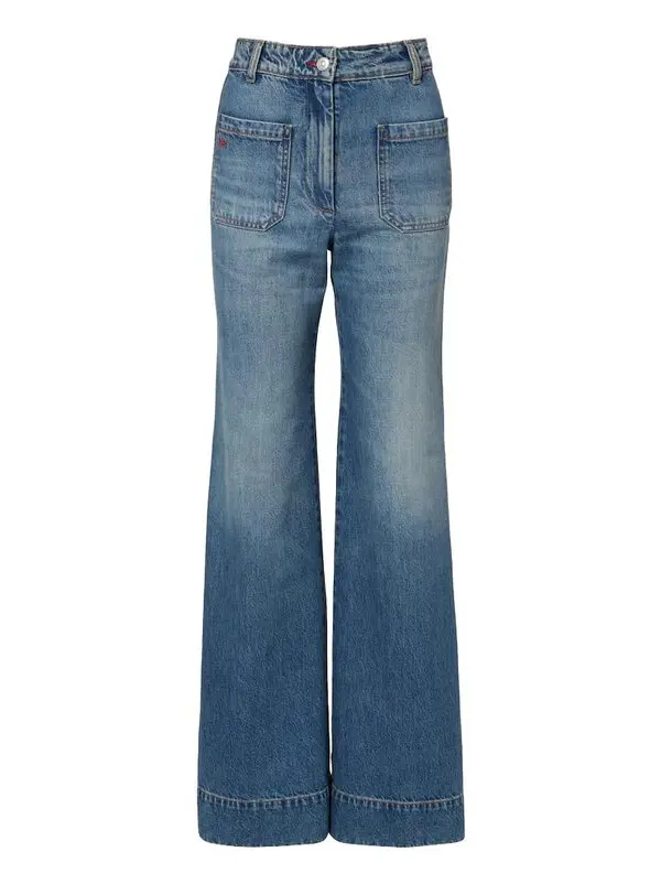 Victoria Beckham Alina Bootcut Jeans - Blue