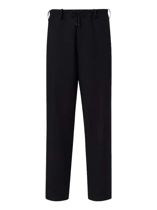 Dries Van Noten Penny Wool Straight Pants - Black