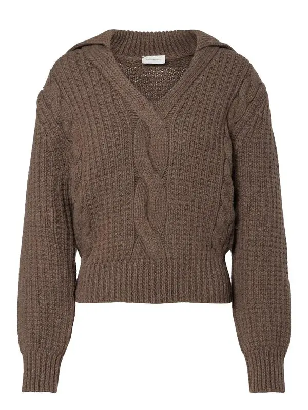Magda Butrym Cashmere V-neck Sweater - Brown