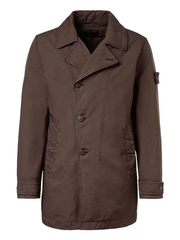 Stone Island Ghost Single-breasted Car Coat - Brown