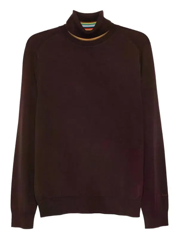Paul Smith Roll-neck Wool Sweater - Red