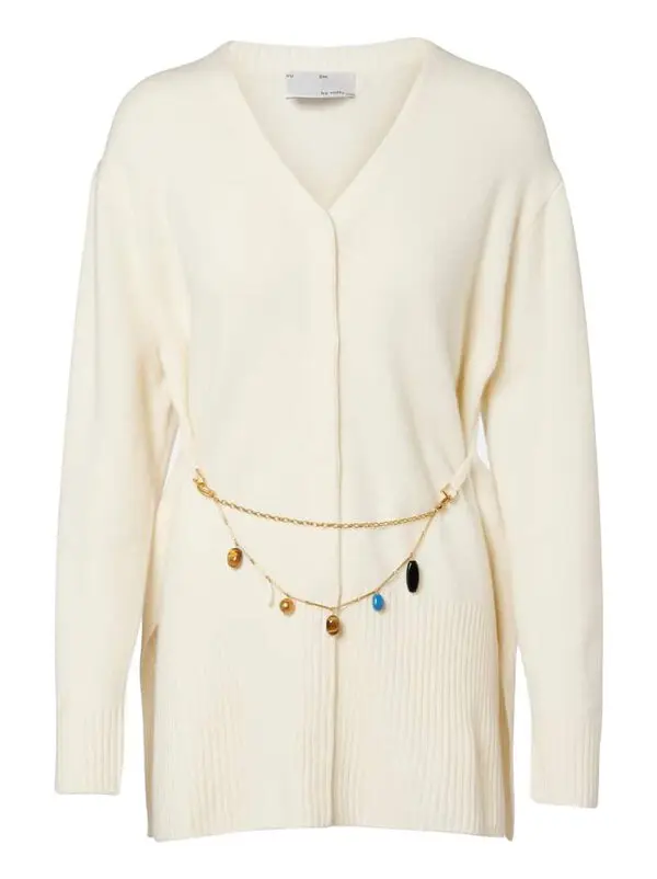 XU ZHI Belted Wool Cardigan - Neutrals