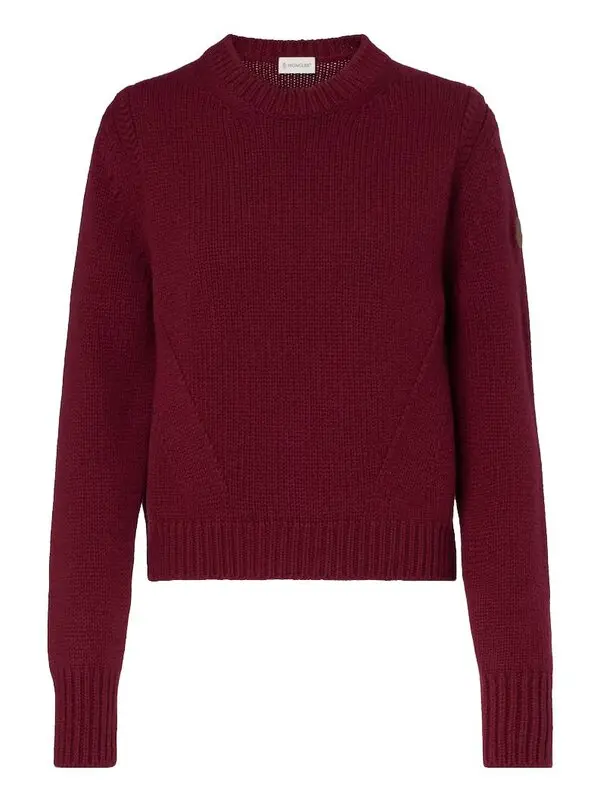 Moncler Wool And Cashmere Sweater - Burgundy