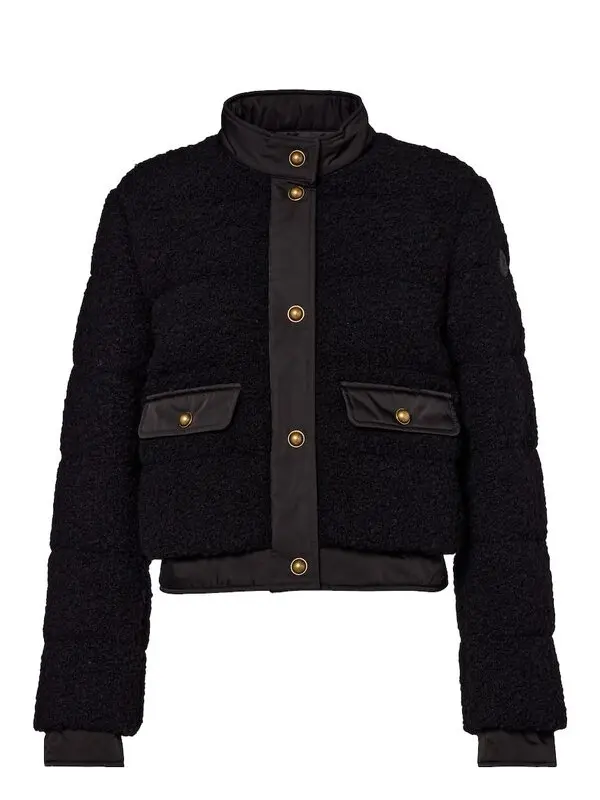 Moncler Blandy Tweed Down Jacket - Black