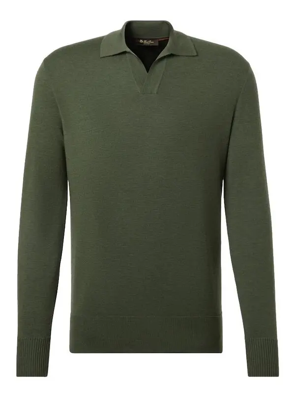 Loro Piana Virgin Wool Polo Sweater - Green