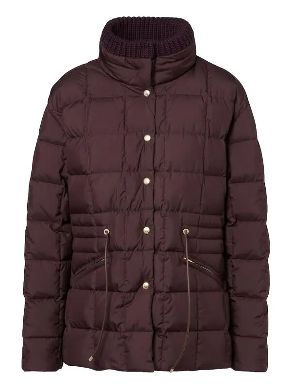 Moncler Antigone Quilted Down Jacket - Burgundy