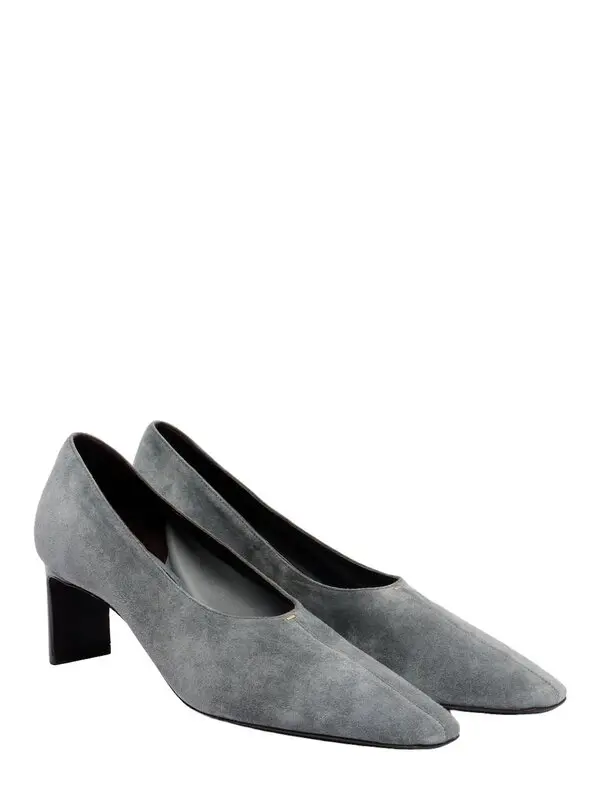 Khaite Cecilia 50 Suede Pumps - Grey