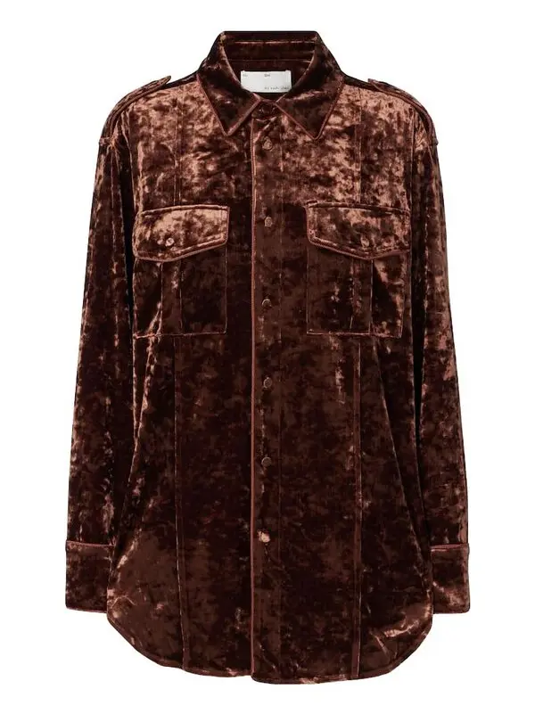 XU ZHI Velvet Shirt - Brown