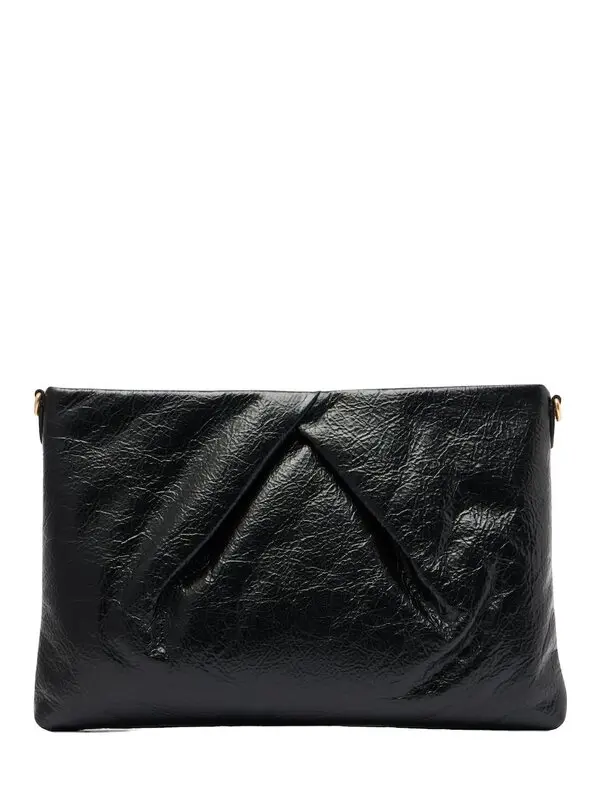 Dries Van Noten Leather Clutch - Black