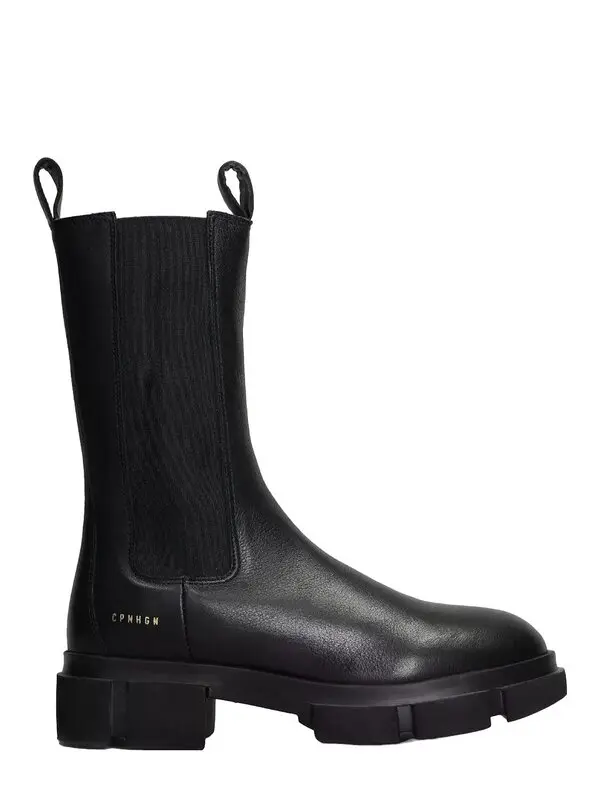 SUMMERY COPENHAGEN Leather Chelsea Boots - Black