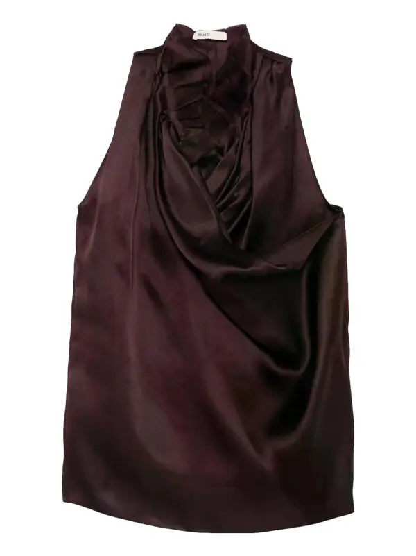 Khaite Meegan Draped Top - Brown