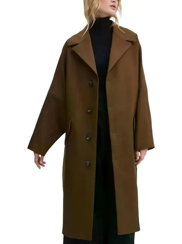 MAISON MARGIELA Button-fastening Wide-sleeve Coat - Brown