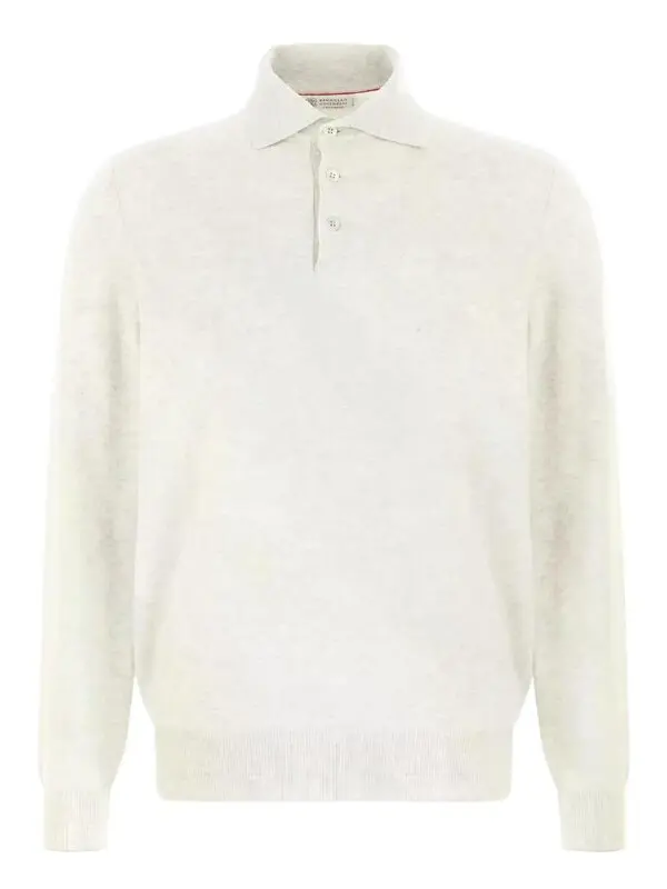 Brunello Cucinelli Polo-neck Cashmere Sweater - Grey