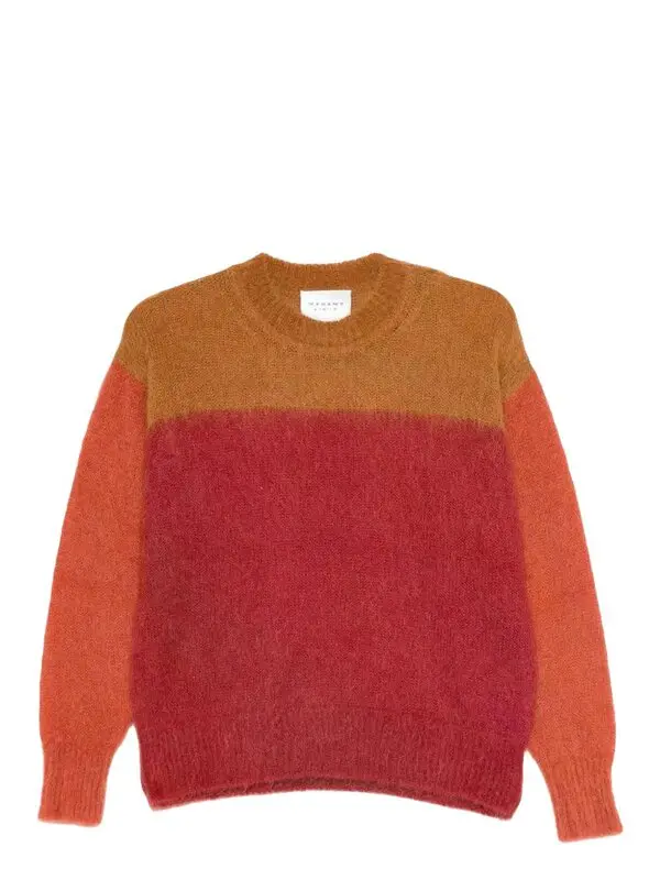 MARANT ETOILE Colorblock Wool-blend Sweater - Red