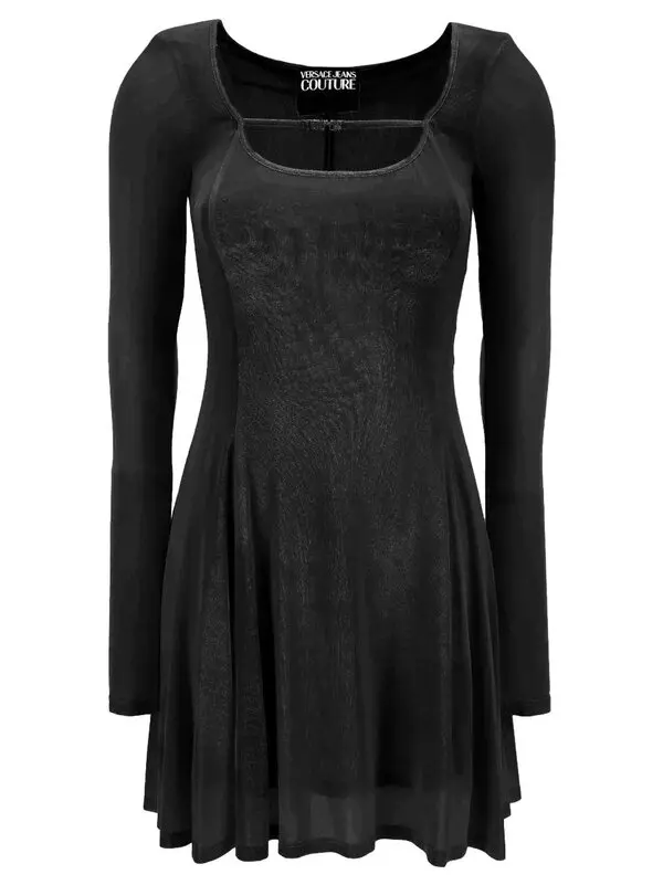 Versace Scoop-neck Skater Dress - Black