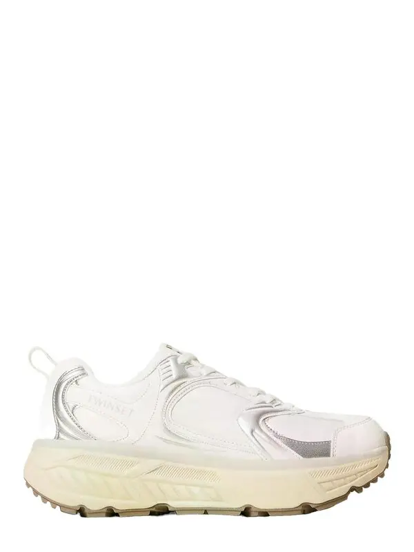 TWINSET Metallic-panel Sneakers - White