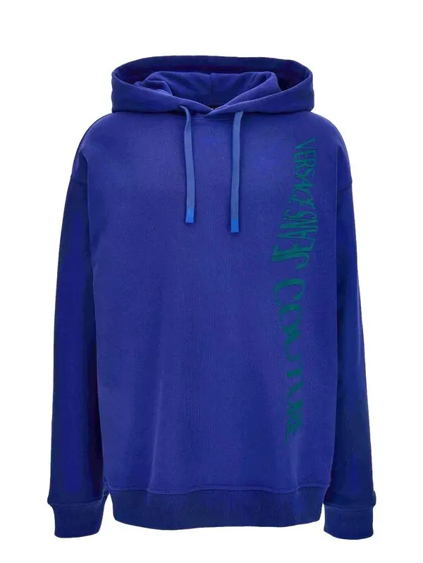 Versace Hooded Sweatshirt With Logo - Blue