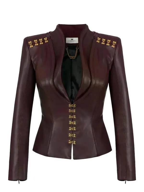 Elisabetta Franchi Structured Jacket - Brown