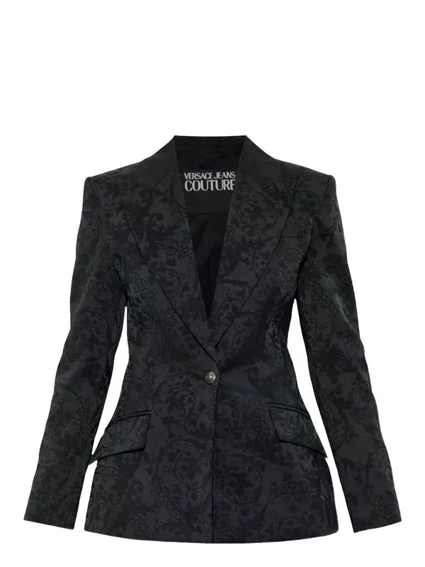 Versace Barocco Pattern Blazer - Black