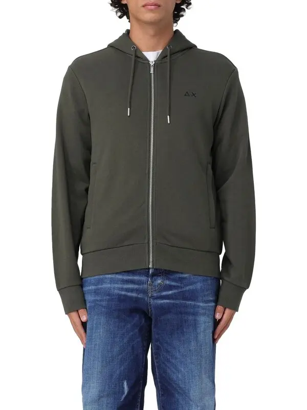 SUN 68 Full Zip Sweatshirt - Military
