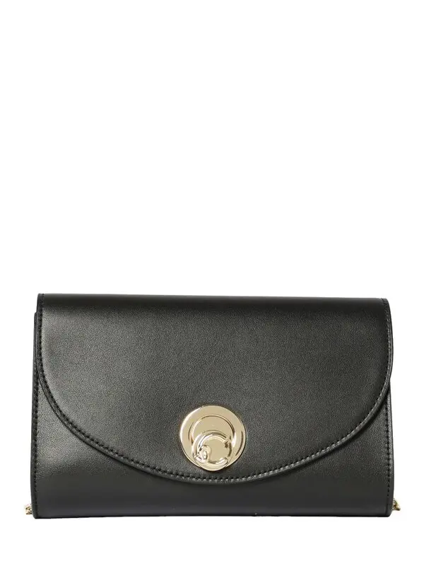 COCCINELLE Metallic Clutch With Chain Strap - Black