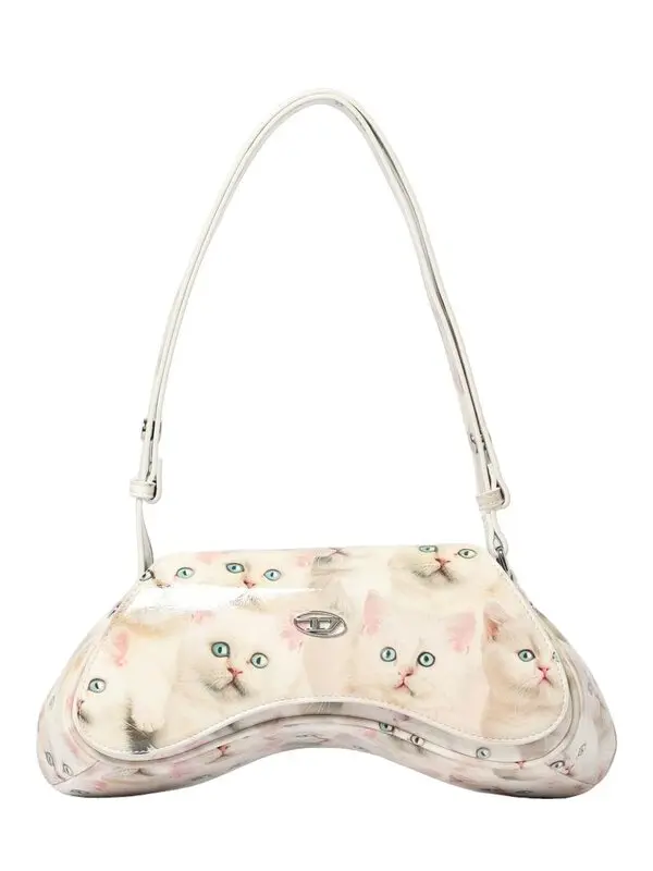 DIESEL Printed Shoulder Bag - White