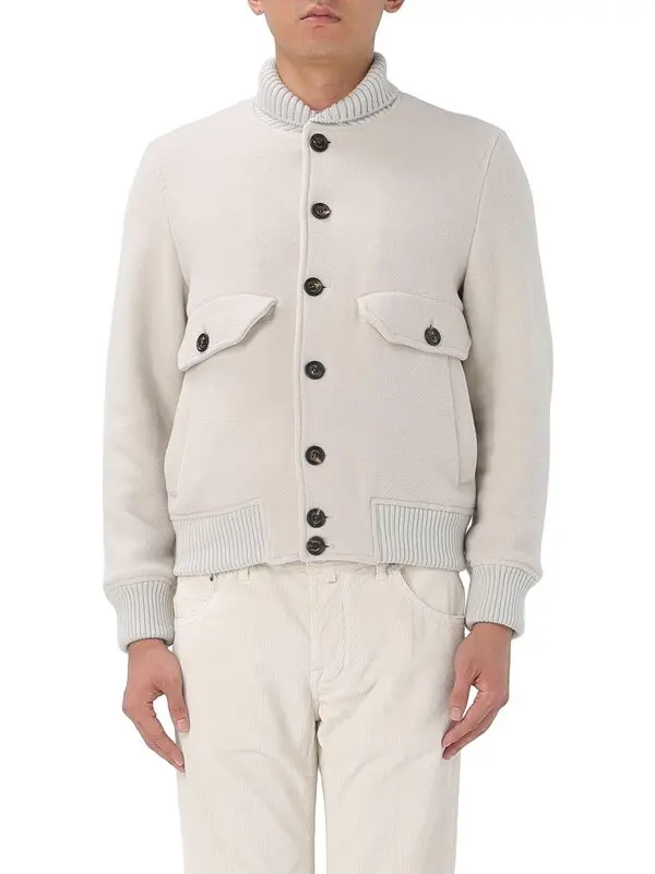 Eleventy Buttoned Jacket - Sand