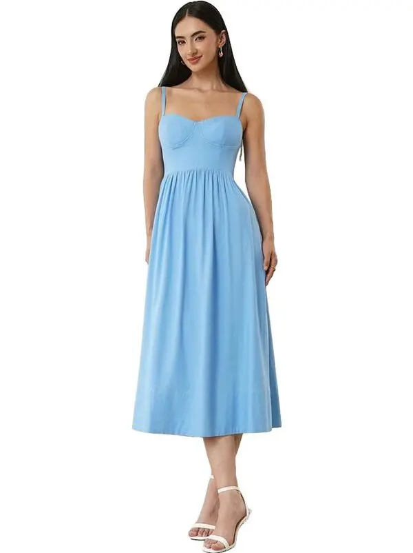 Yumi Kim Sunday Date Midi Dress - Blue