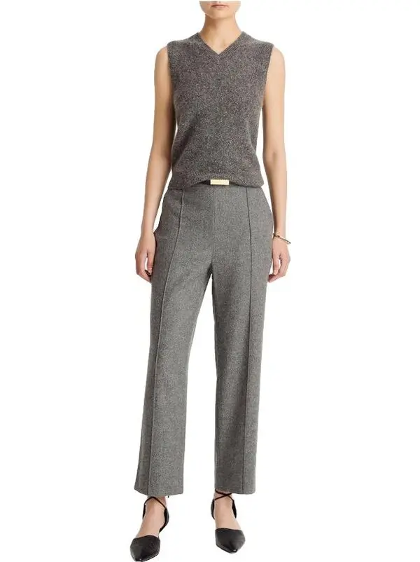 Vince Italian Wool-blend Pull-on Pant - Gray