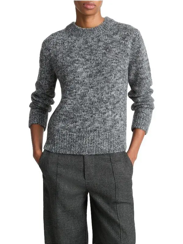 Vince Marled Crew Neck Sweater - Grey