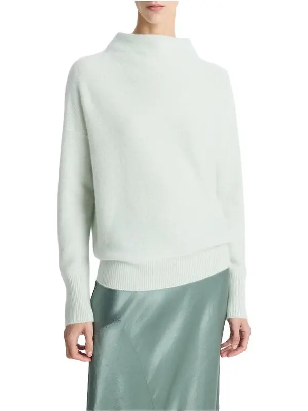 Vince Cashmere Funnel-neck Sweater - Green