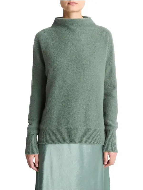 Vince Cashmere Funnel-neck Sweater - Natural
