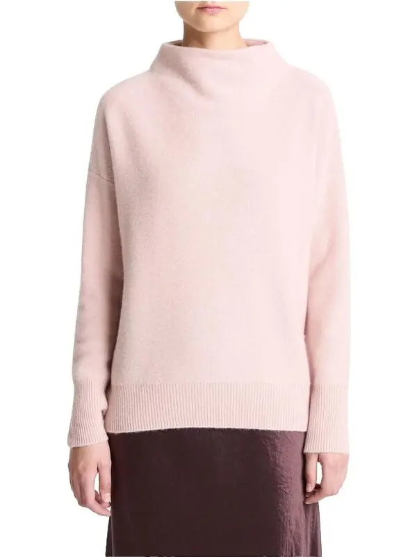 Vince Cashmere Funnel-neck Sweater - Natural