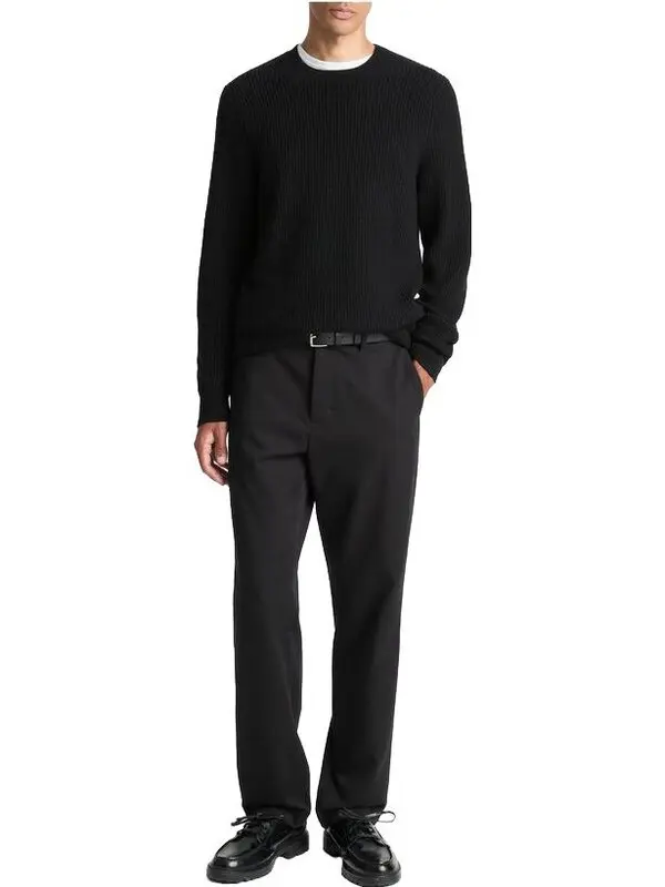 Vince Owen Athletic Cotton Officer Chino - Black