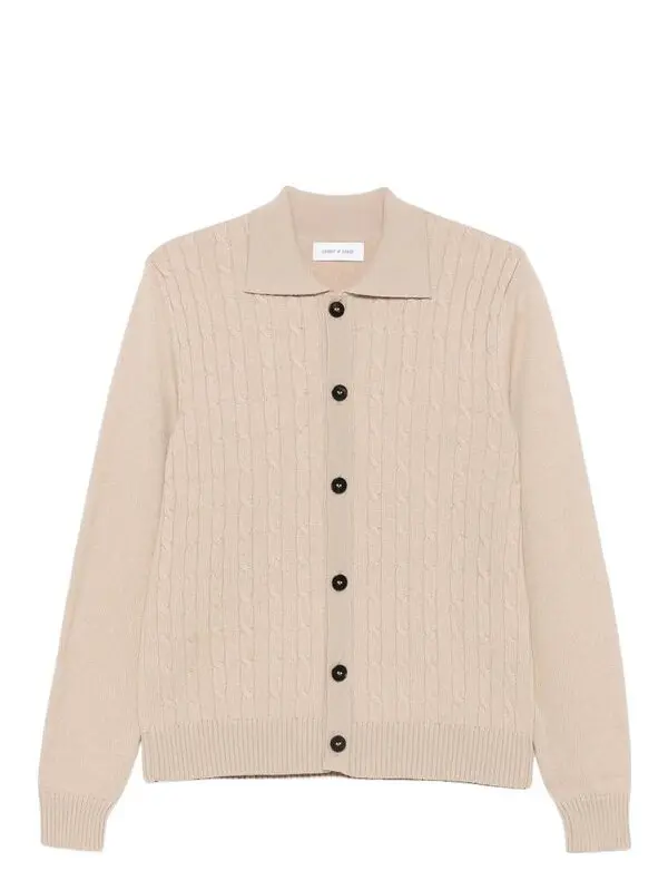 ERNEST W. BAKER Cable Knit Cardigan - Beige