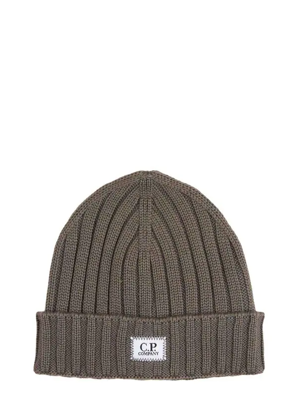 C.P. COMPANY Wool Knit Beanie - Brown