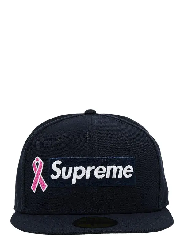 Supreme New Era Breast Cancer Awareness Box Logo Hat - Blue