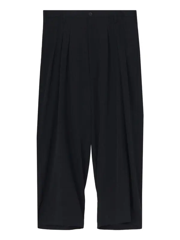 YOHJI YAMAMOTO POUR HOMME Pleated Trousers - Black