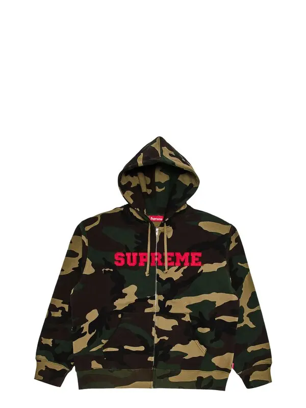 Supreme Collegiate Appliqué Zip Up Hooded Sweatshirt - Multicolor