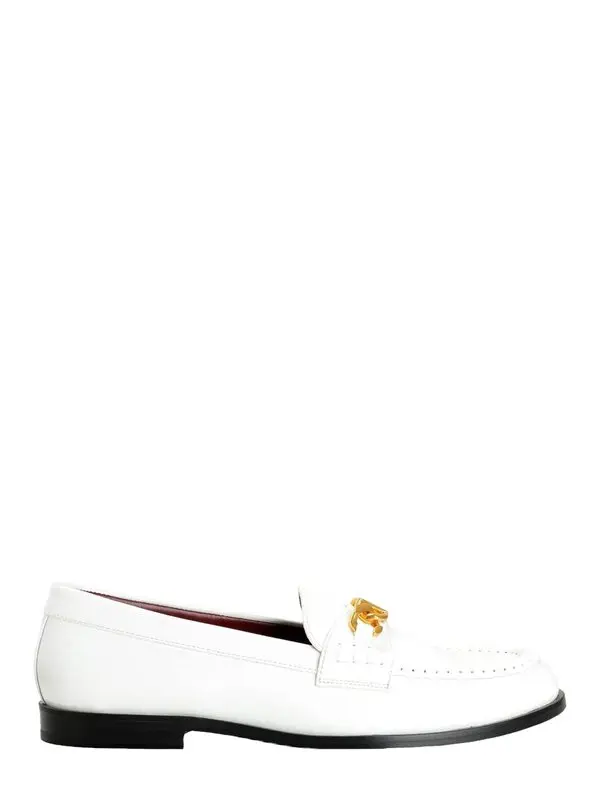 Valentino Garavani V Logo Chain Loafer - White