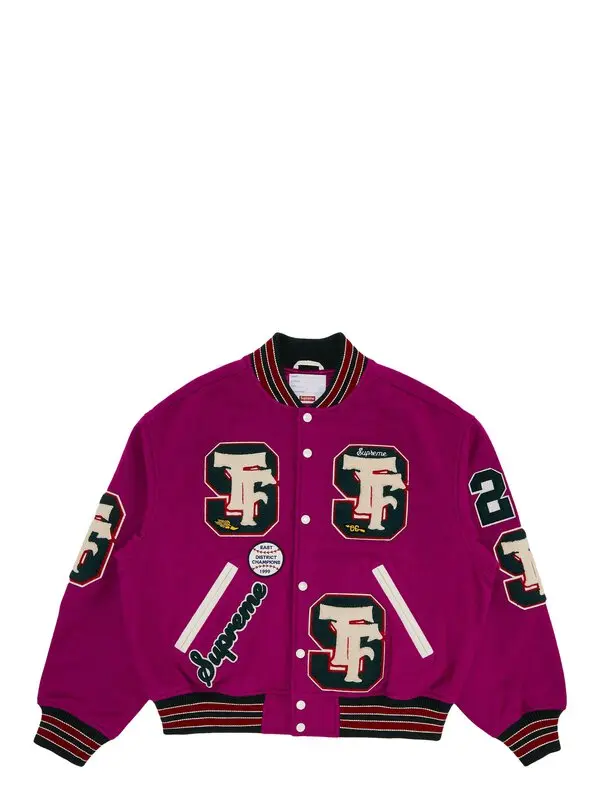 Supreme Varsity Jacket - Pink